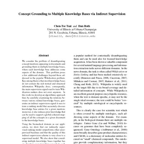 Concept Grounding To Multiple Knowledge Bases Via Indirect Supervision