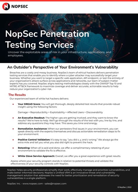 Managed Penetration Testing Services Data Sheet Nopsec