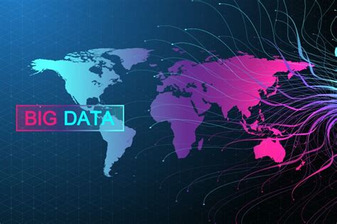 Big Data Abstract Blue Visualization Royalty Free Vector