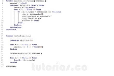 Funciones PSeint Vector De Abscisas Tutorias Co