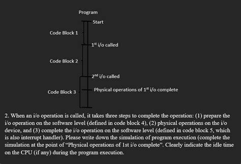 Solved When An I O Operation Is Called It Takes Three Chegg