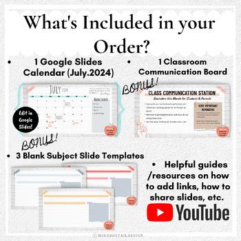EDITABLE Monthly Calendar Google Slides Google Slides Calendar August Calendar