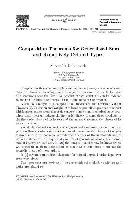 Pdf Composition Theorems For Generalized Sum And Recursively Defined Types