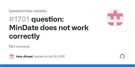 Question Mindate Does Not Work Correctly · Issue 1701 · Typestack