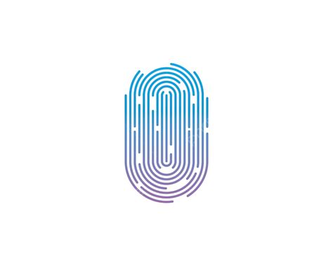 Fingerprint Illustration Vector Template Pattern Password Thumb Vector Pattern Password Thumb