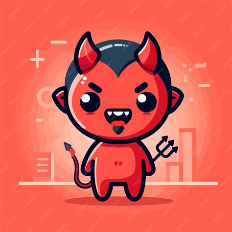 A Cute Devil Diablo In Flat Design Style Premium Ai Generated Vector