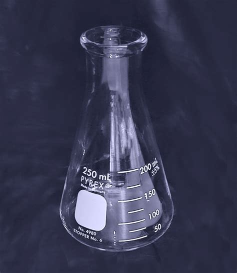 Original Pyrex Erlenmeyer Flask 250ml Narrow Mouth Type With Heavy Duty