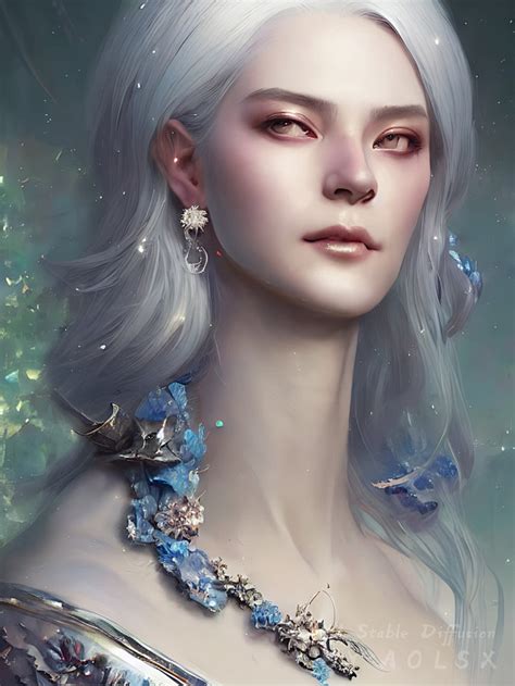 珍珠女孩水中精灵原画