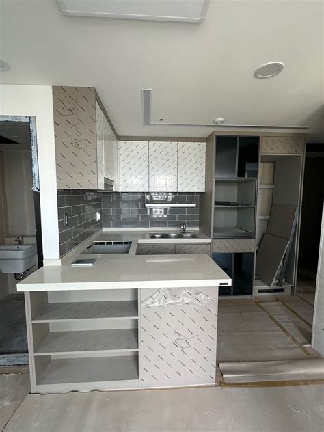 화이트연그레이 투톤 주방 시공 숭인동 오피스텔 포트폴리오