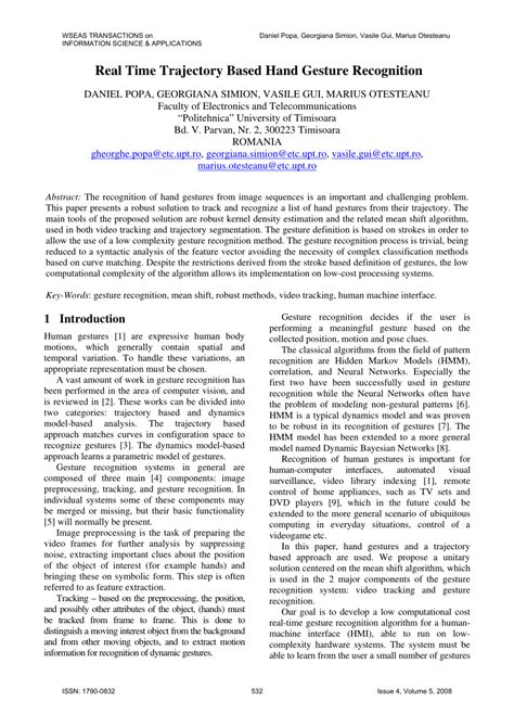 Pdf Real Time Trajectory Based Hand Gesture Recognition