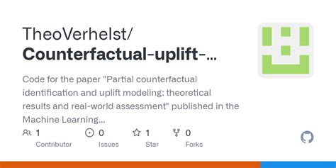 Github Theoverhelst Counterfactual Uplift Bounds Code For The Paper Partial Counterfactual