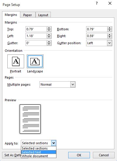 How To Use Different Page Orientations Inside One Document Microsoft Word