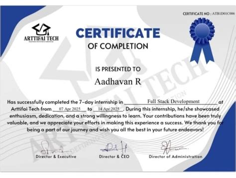 fullstackdevelopment internshipexperience softwaredevelopment webapp… aadhavan r
