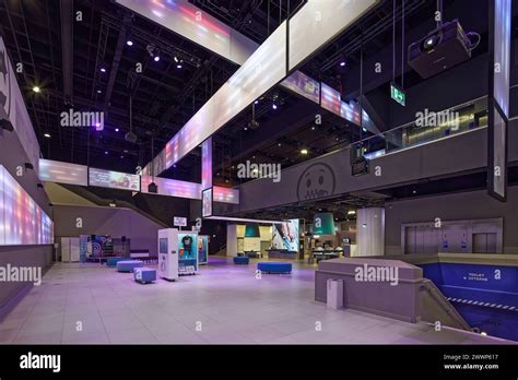 Interior Of Museum With Illuminated Panels And Exhibits Dutch Institute For Sound And Vision