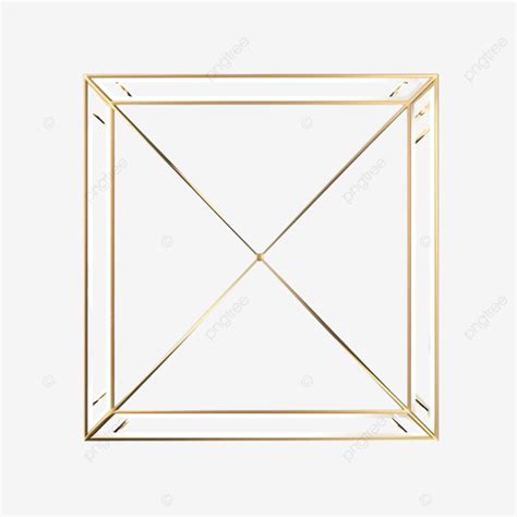 황금색 테두리가 있는 기하학적 프레임 반짝이는 빛나는 로맨스 Png 일러스트 및 이미지 에 대한 무료 다운로드 Pngtree