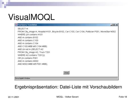 Ppt Moql Multimedia Object Query Language Powerpoint Presentation