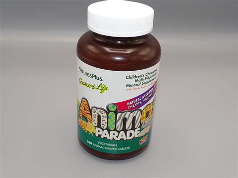 Natures Plus Animal Parade Childrens Chewable Multi Assorted Flavors 90 ...