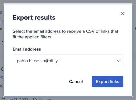 How Do I Export All Data From The Links Page Bitly Support