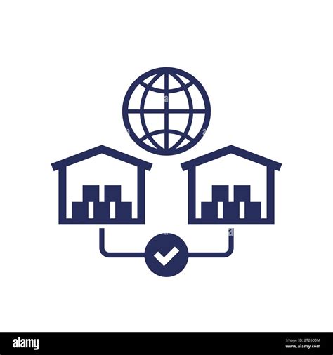 Global Sourcing Icon On White Stock Vector Image And Art Alamy