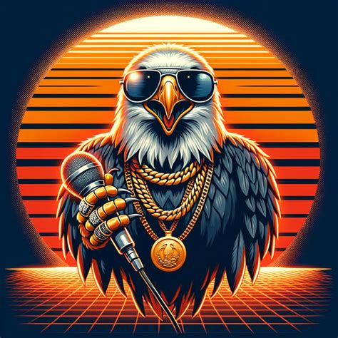 3d Rapper Eagle In Sunset California Eagles Ai Art Generator Easy
