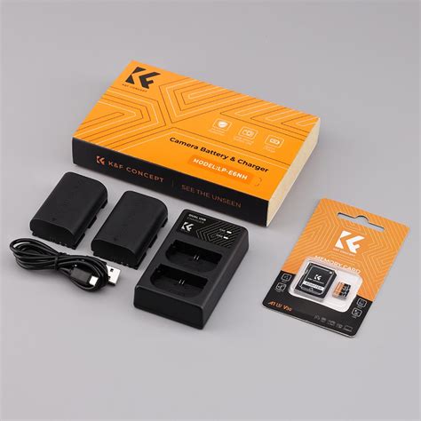 Canon Cameras Battery Charger Lp E6nh 2 Pack Lp E6nh Lp E6n Lp E6 Kandf