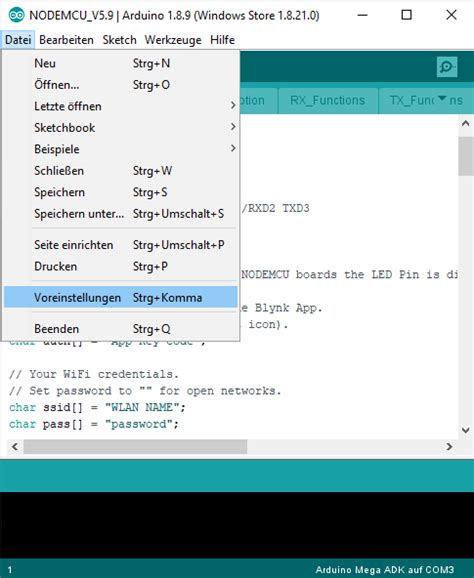 NodeMCU Mit Arduino IDE Programmieren Andreas Reitberger