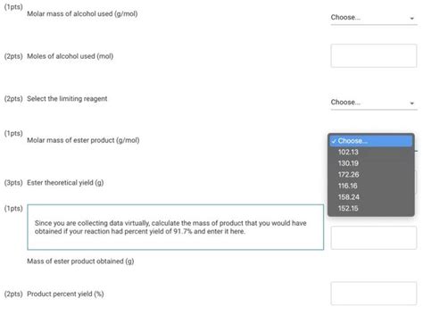 Solved Report Synthesis Of Esters Synthesis Of Esters How Chegg Com