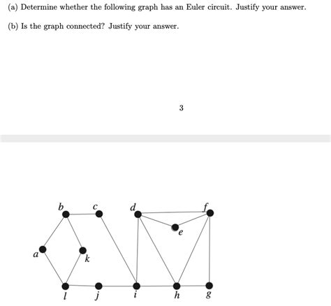 Solved A Determine Whether The Following Graph Has An Chegg