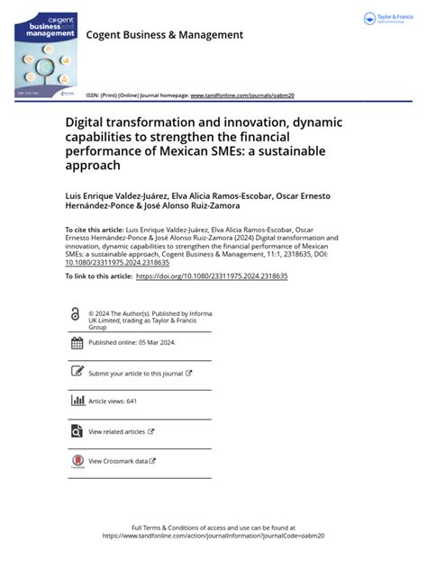 Digital Transformation And Innovation Dynamic Capabilities To Strengthen The Financial