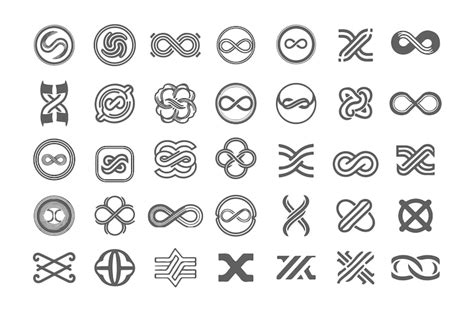 Premium Vector Unique And Professional Set Of Infinity Symbols Set