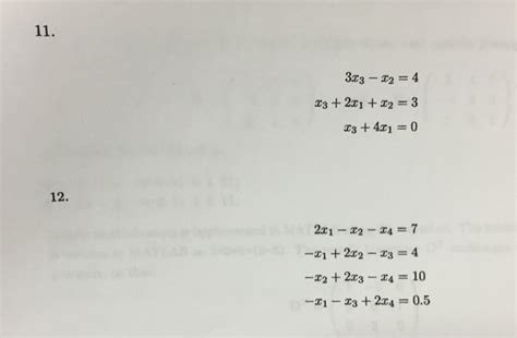 Solved Writing A System Of Linear Equations In Matrix Form Chegg Com