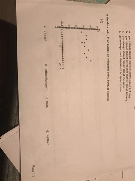 Solved Is The Data Point P An Outlier An Influential