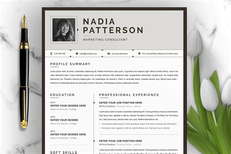 MS Word CV Design Pages Graphic By ResumeInventor Creative Fabrica