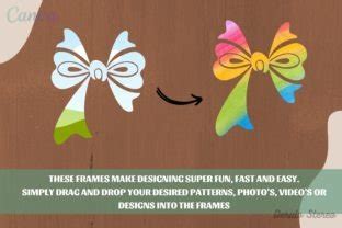 Cute Bow Canva Frame Template Graphic By Derulostereo Creative Fabrica