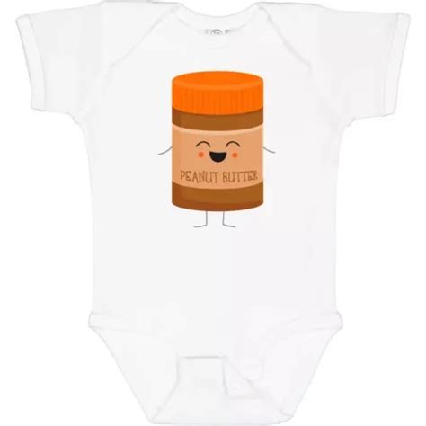 Bella Canvas Cute Kawaii Peanut Butter Infant Creeper Chocolate Matching Food Trick Bodysuit