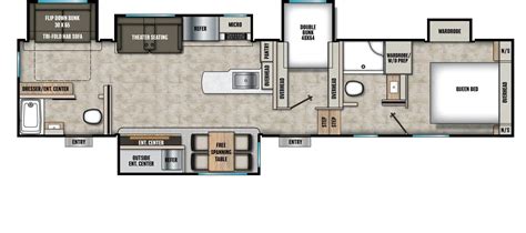3 Bedroom Rv Floor Plan Roosevelt 12 X 35 Park Model Rv Floor Plan