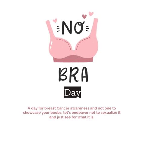 No Bra Day Template Postermywall