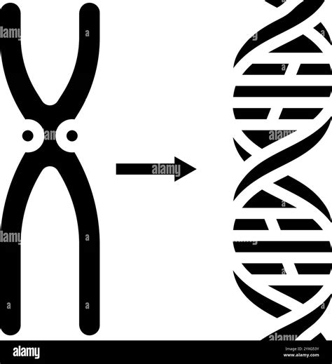 Gene Genetic Engineering Glyph Icon Vector Illustration Stock Vector