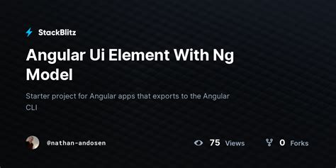 Angular Ui Element With Ng Model Stackblitz