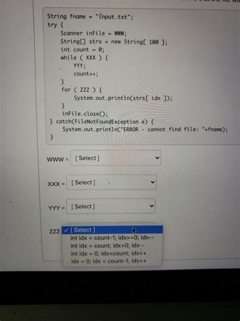Solved Fill In The Blanks Below To Create A Segment Of Code