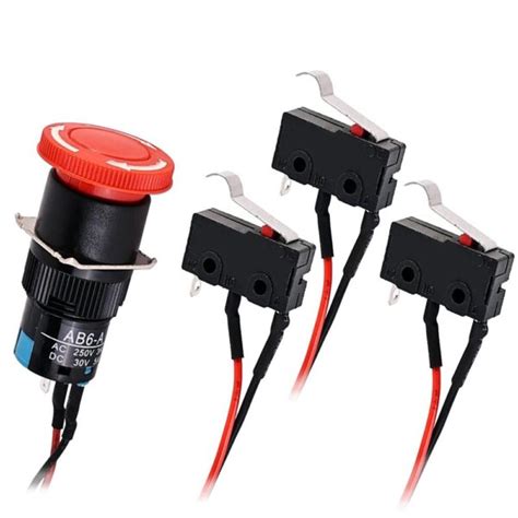 Limit Switch And Emergency Stop Switch 2 Pin For Cnc Engraving Machine