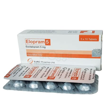 Elopram 5mg Tablet Arogga Online Pharmacy