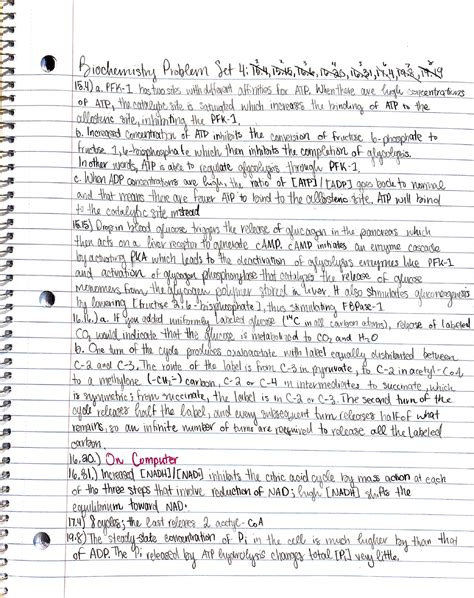 Biochem Problem Set CHM Studocu