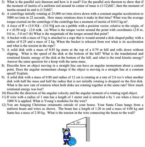 Answer 3 12 Please What Is The Parallel Axis Theorem And How Is It Used