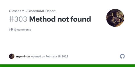 method not found · issue 303 · closedxml closedxml report · github