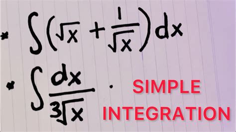 Simple Polynomial Integration Youtube
