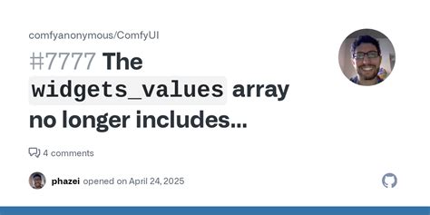 The `widgetsvalues` Array No Longer Includes Inputtypes That Are
