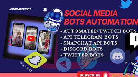 Build Api Telegram Bot Automated Twitch Bot Snapchat Bot Twitter Bot