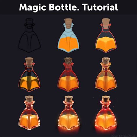 magic bottle tutorial by anastasia berry on deviantart digital