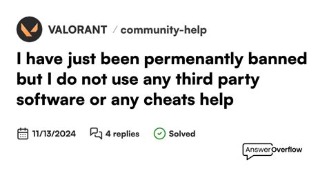I Have Just Been Permenantly Banned But I Do Not Use Any Third Party
